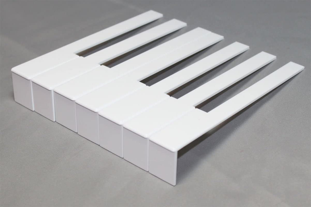 One Octave German Piano Keytops with Attached Fronts for Keytop Replac ...